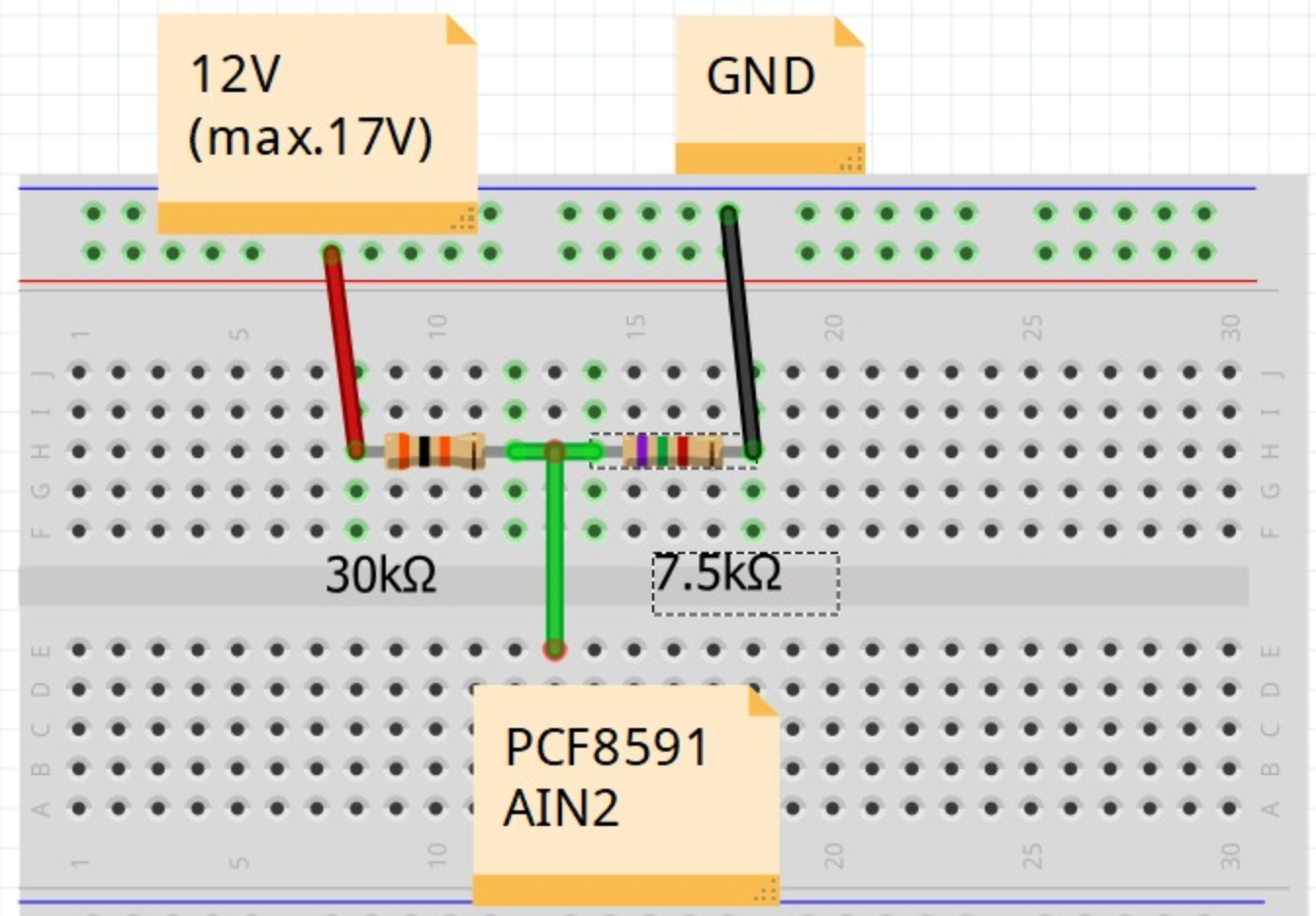 Spannungsanzeige (PCF8591) – HoneyPi